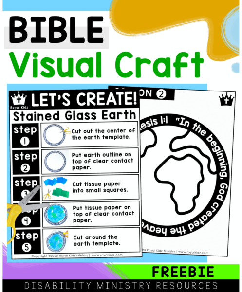 Free Days of Creation Earth Stained Glass Visual Craft - Free Special Needs Ministry Resources ...