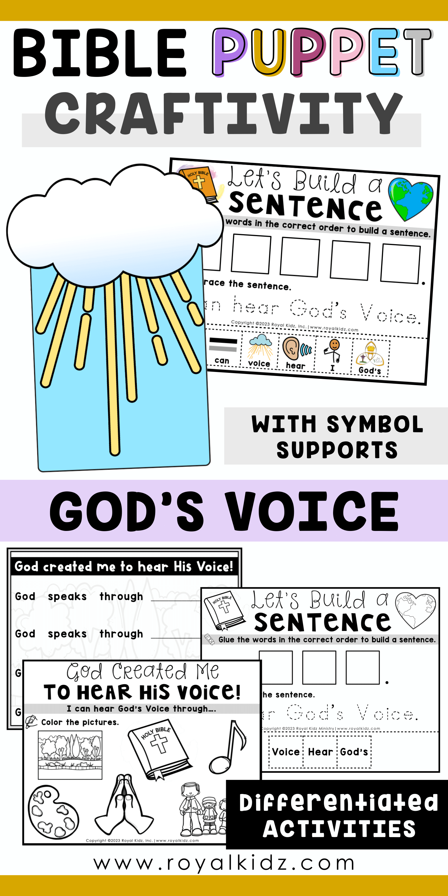 God's Voice Bible Puppet Craftivity - Free Special Needs Ministry ...